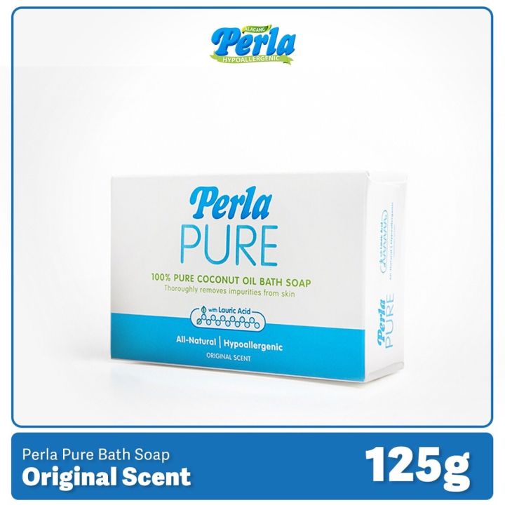 Perla Pure Original bath soap 100% Pure coconut oil 125g | Lazada PH