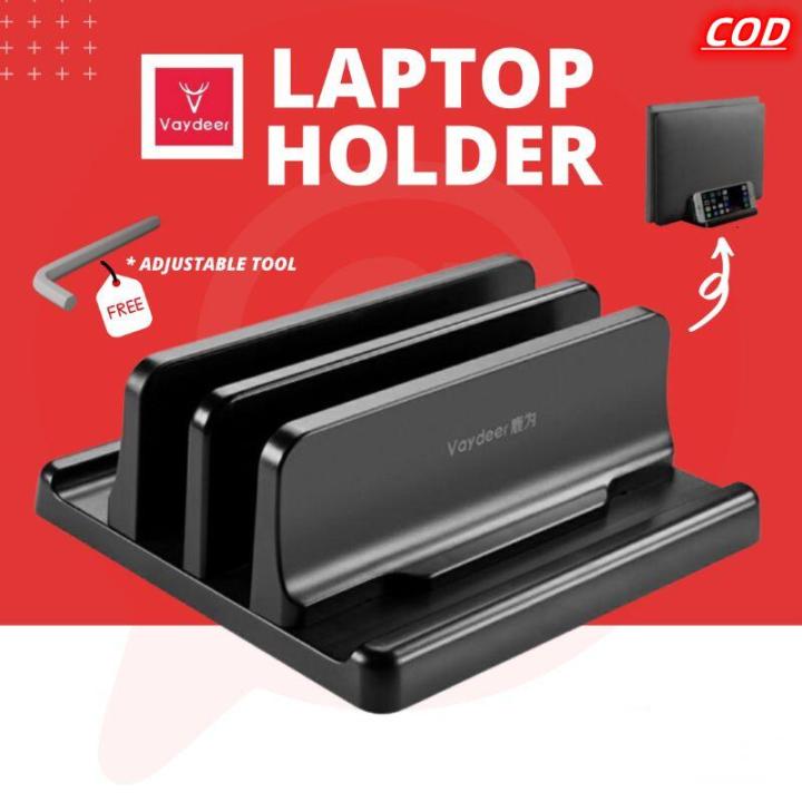 Double slot adjustable vertical laptop stand thickness adjustable ...
