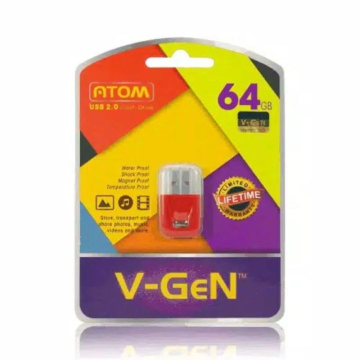 USB Flashdisk Atom Vgen 4GB 8GB 16GB 32GB 64GB Original V-Gen Flash ...