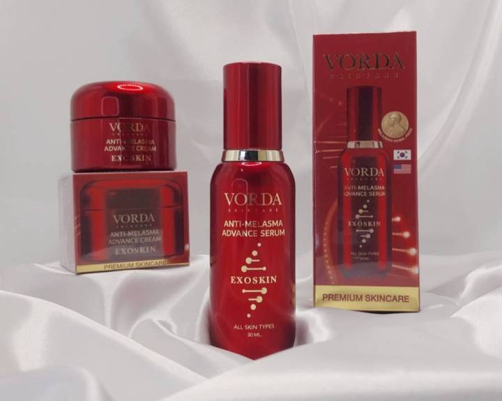 [1+1] Vorda Anti-Melasma Advance Serum 1 ขวด และ Vorda Anti-Melasma Advance Cream 1 กระปุก มี 4 ...