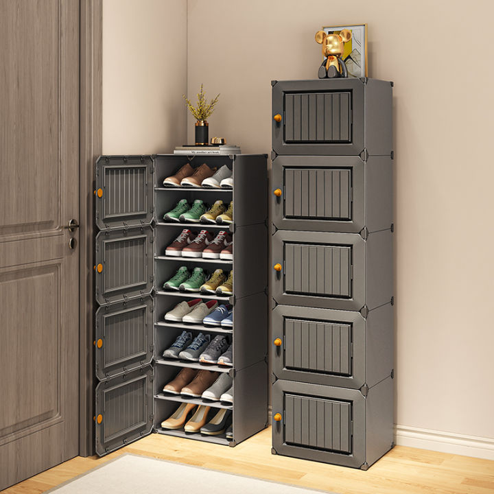 Simple Plastic Indoor Wall-Mounted Shoe Cabinet Home Entrance Hall ...