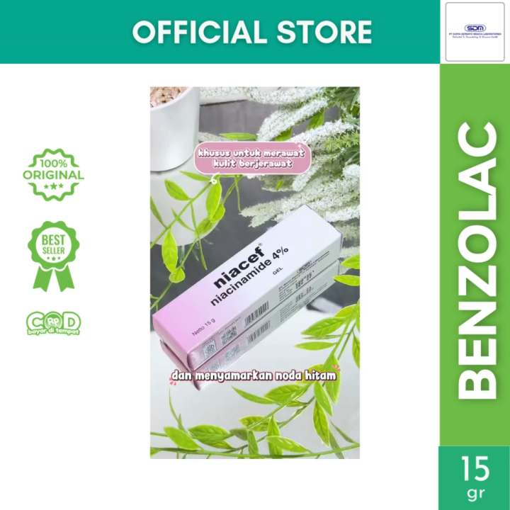 NIACEF Niacinamide 4% Gel 15 g Tube | untuk Mengatasi Jerawat | Lazada ...