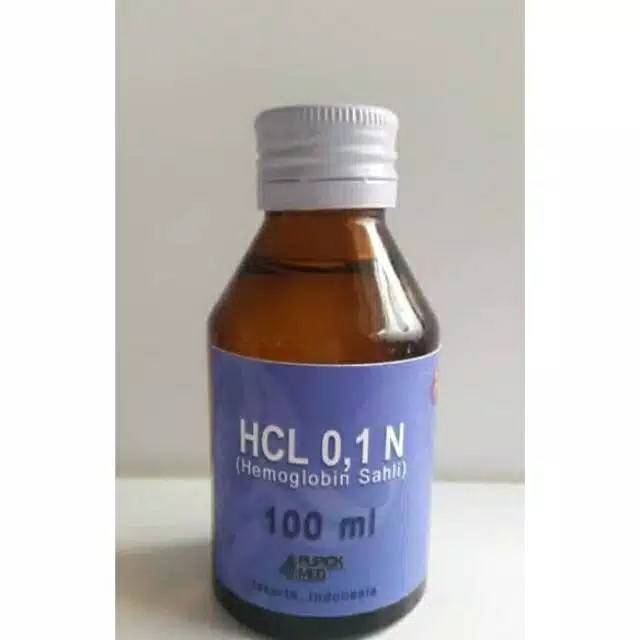 HCL 0,1 N 100 ml Reagen Hb Sahli Hitung Hemoglobin | Lazada Indonesia