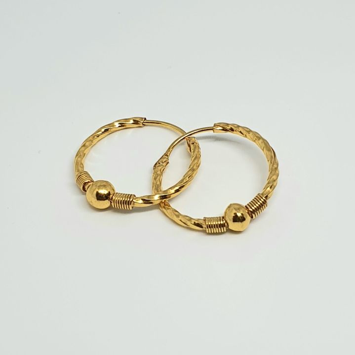 Anting Ring Pelintir Emas Muda Bola Satu 1 Gram | Lazada Indonesia