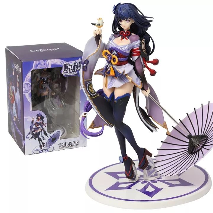 In Stock 23cm Anime Genshin Impact Figure Raiden Shogun Action Figure ...