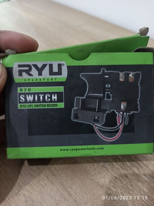 switch tombol on off mesin bor baterai tekiro ryu rci20 bor impact ...