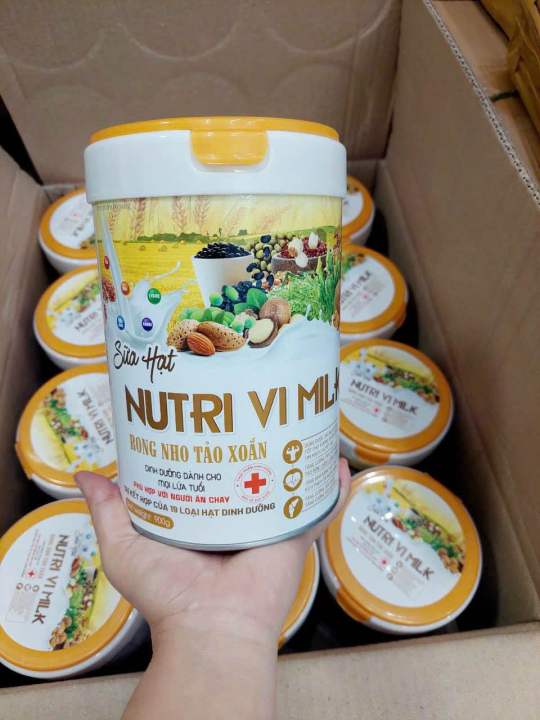 [ Chính hãng - Combo 2 hộp 900g ] Sữa Hạt Nutri Vi Milk rong nho tảo ...
