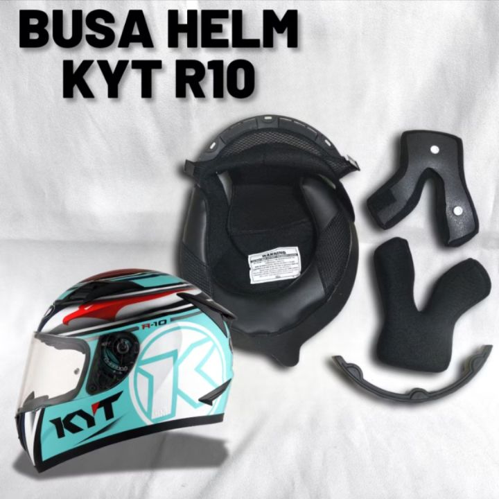 Busa helm KYT R10 Fullset Busa kepala / busa pipi / busa leheran ...