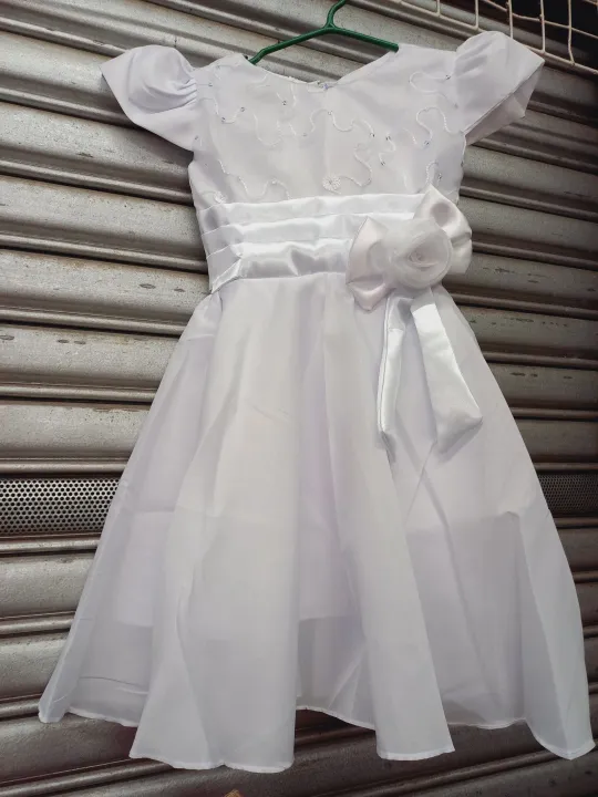 white dress for kids, good for firts holy communion, baptismal, kumpil ...