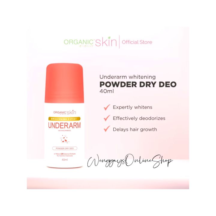 ORIGINAL ORGANIC SKIN JAPAN POWDER DRY INTENSIVE WHITENING UNDERARM ...