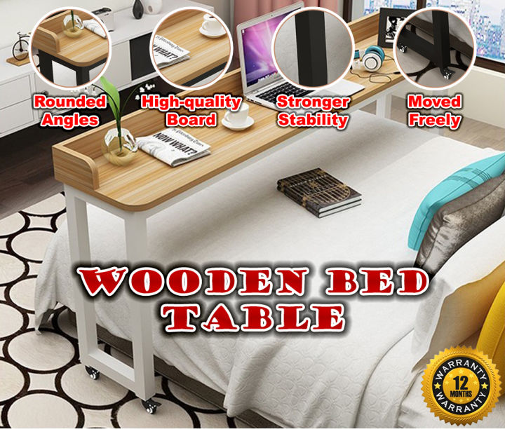 [SG READY STOCK] Wooden Bed Table Overbed Table Laptop Desk Computer ...