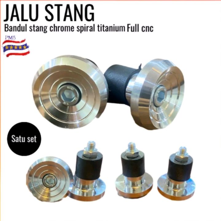 Jalu Stang Titanium Bandul Stang Chrome Motor Heng Spiral Titanium ...