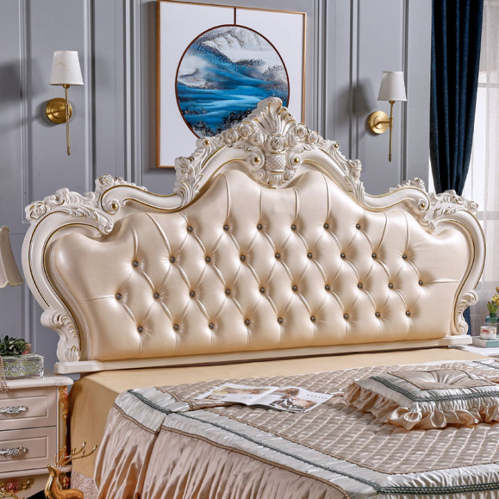 European-Style Headboard Soft Covered Bed Headrest Backboard Leather ...