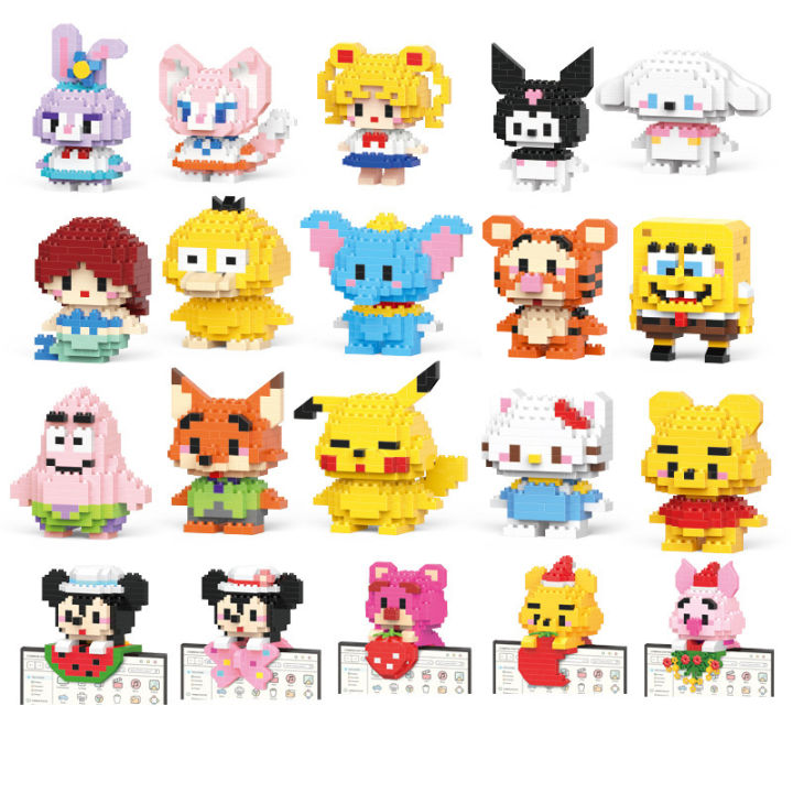Kuromi My Melody Diamond Small Particle Building Blocks Linabell Nano ... Kuromi My Melody Diamond Small Particle Building Blocks Linabell Nano ...