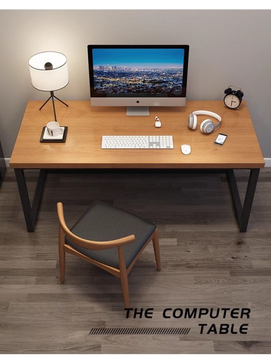 VOVOVA Computer Table 140x60x74cm gaming table Dining Table Strong and durable multi wood study ...