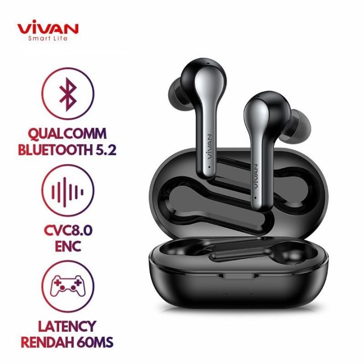Vivan Headset Bluetooth 5,2 TWS True Wireless Mirroring Liberty T210nc ...