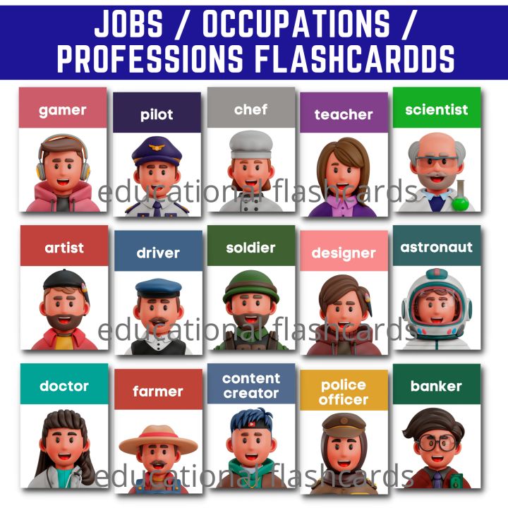 Occupations Flashcards , Professions Flashcards , Jobs Flashcards and ...