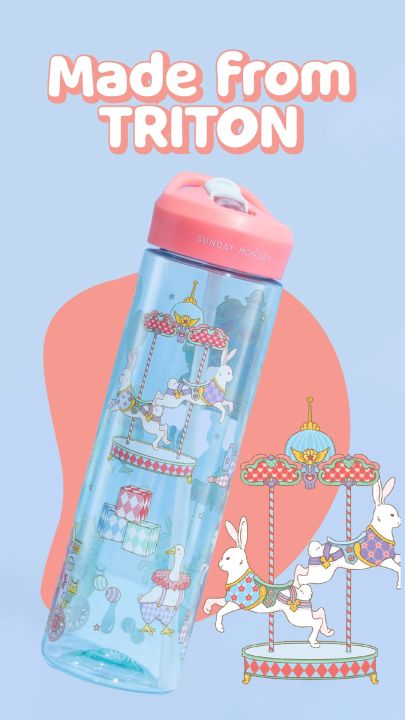 SundayMonday Spring Triton Bottle 400ml กระติกน้ำ TRITON ไม่หก ตกไม่แตก ...