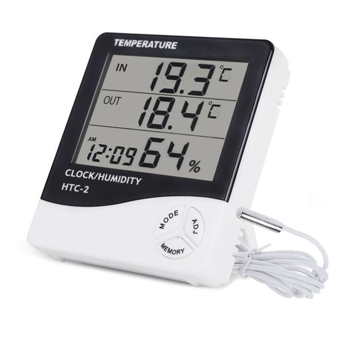 LCD Digital Temperature Humidity Meter Home Indoor Outdoor hygrometer ...