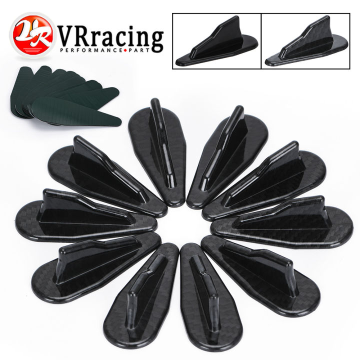 Universal EVO-Style ABS Roof Shark Fins Spoiler Wing Kit Vortex ...