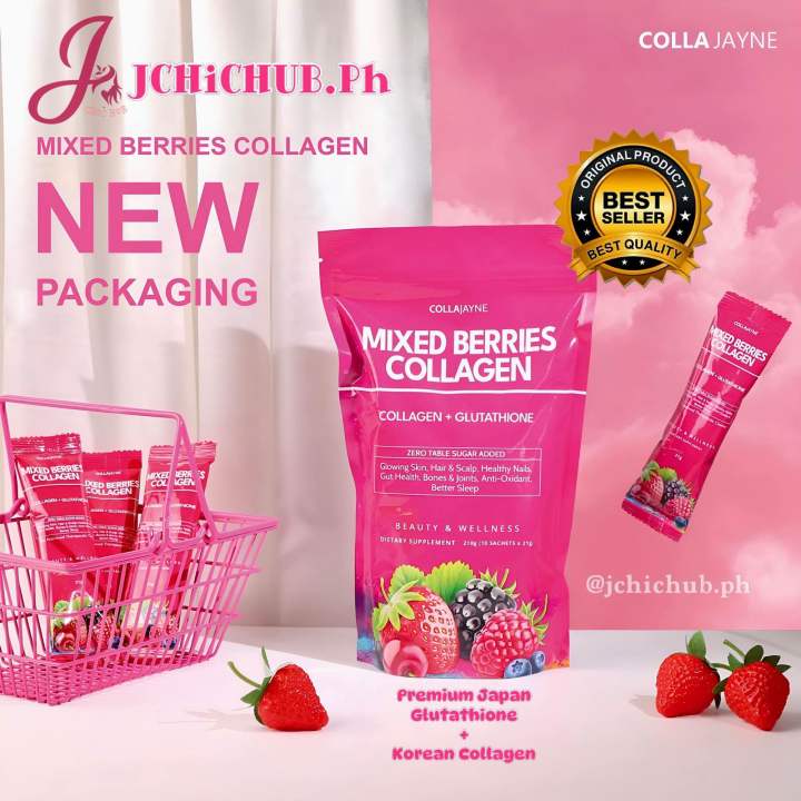 CollaJayne Mixed Berries Juice [W/Freebies] (Glutathione+Collagen ...