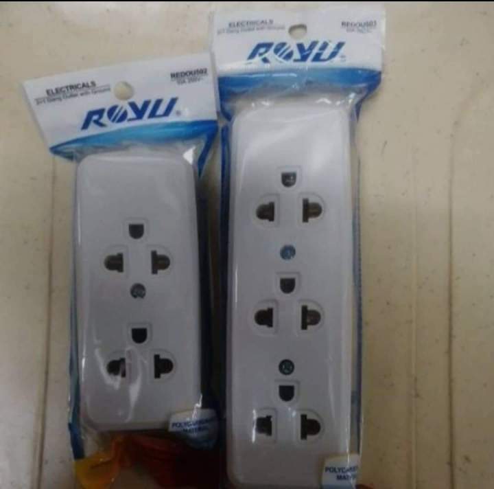 royu heavy duty universal outlet / convenience outlet with ground : 2 ...