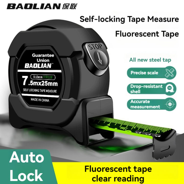 Self Locking Fluorescent Steel Tape Measure High-Precision Laser Inkjet ...