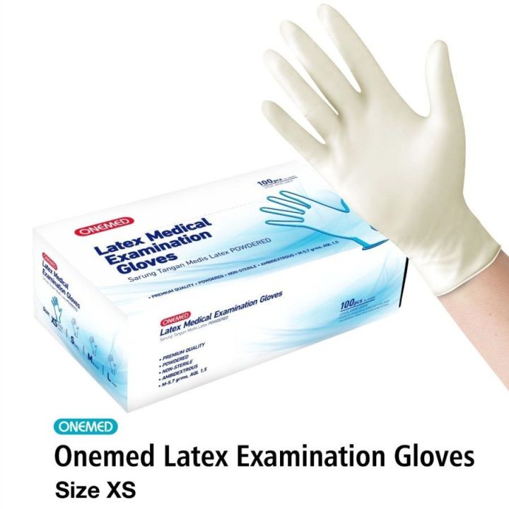 Handscoon Sarung Tangan Medis Latex Examination Gloves Pilihan Size S M ...