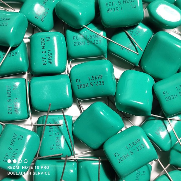 5 Pcs Capacitor 203 1500V 20nF 1.5KV 20n 0.02uF .02uF u02 Pengganti 203 ...
