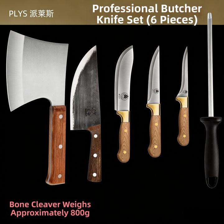 plys | Hand-forged Butchering Knife Set for Slaughter and Deboning ...