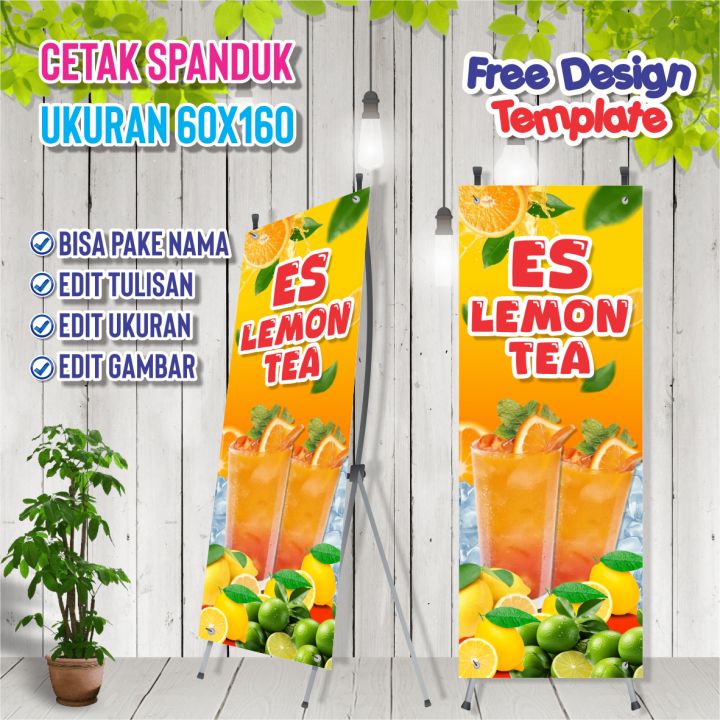 Spanduk Banner Es Lemon Tea Bisa costum | Lazada Indonesia