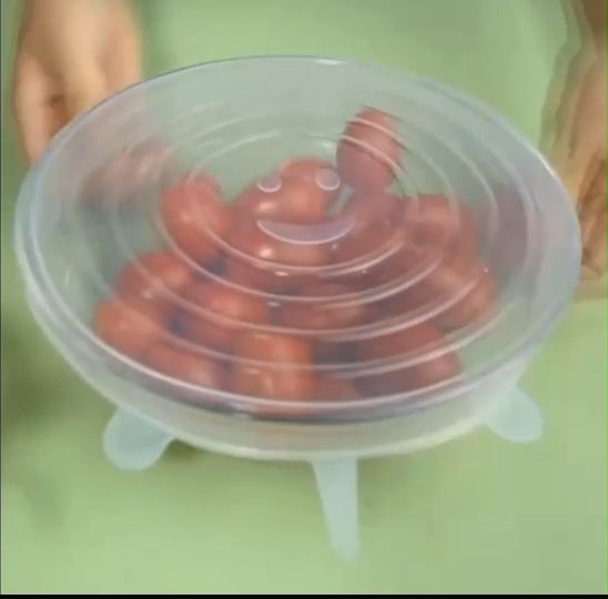Super stretch silicone lids ชุดฝาปิดซิลิโคนถนอมอาหาร 6 ชิ้น 6 ขนาด ...