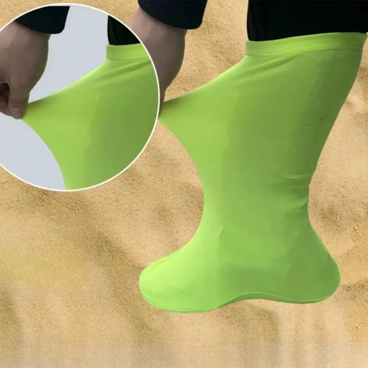 High Top Shoe Covers Elastic Outdoor Hiking Boot Protectors Anti-Sand ...