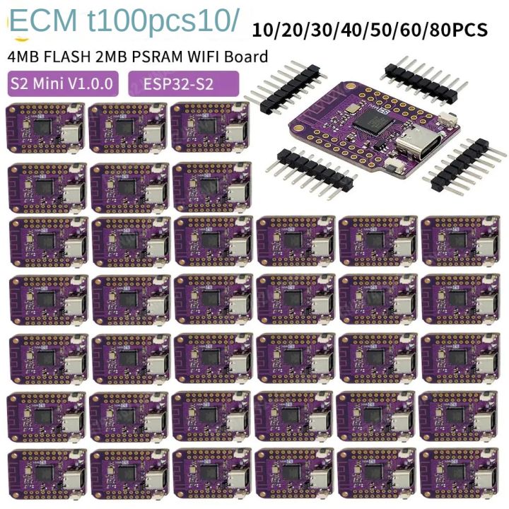 100PCS-1 ESP32 S2 Mini WIFI IOT Board Based ESP32-S2FN4R2 ESP32-S2 4MB ...