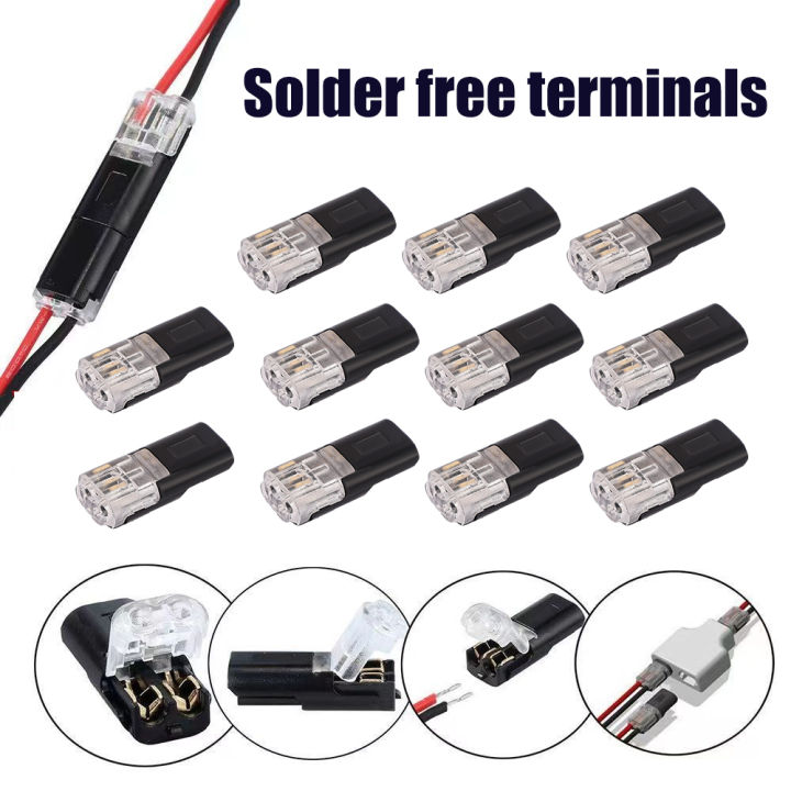 5Pcs Car Quick Wire Connector 2 Pin Way Plug Waterproof Electrical Wire ...