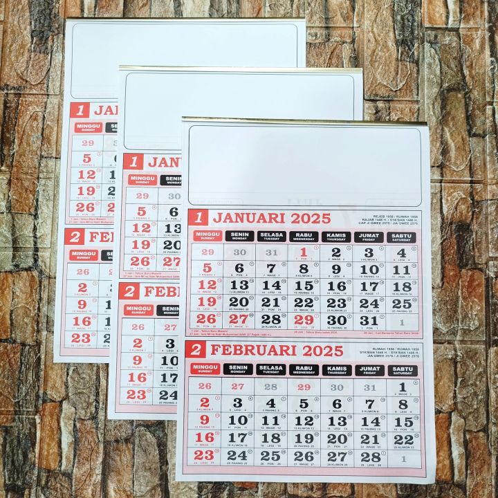 Kalender Dwibulan Daur Ulang Kalender Dinding Murah 2025 | Lazada Indonesia
