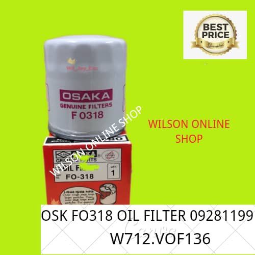 OSK Malaysia FO-318 Oil Filter 09281199,W712,VOF136 | Lazada