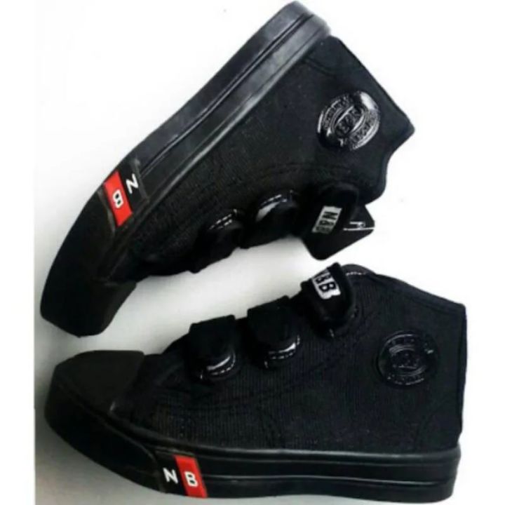 Sepatu Anak Sekolah Untuk Anak SD SMP Full Hitam Model Bot Dan Pendek ...