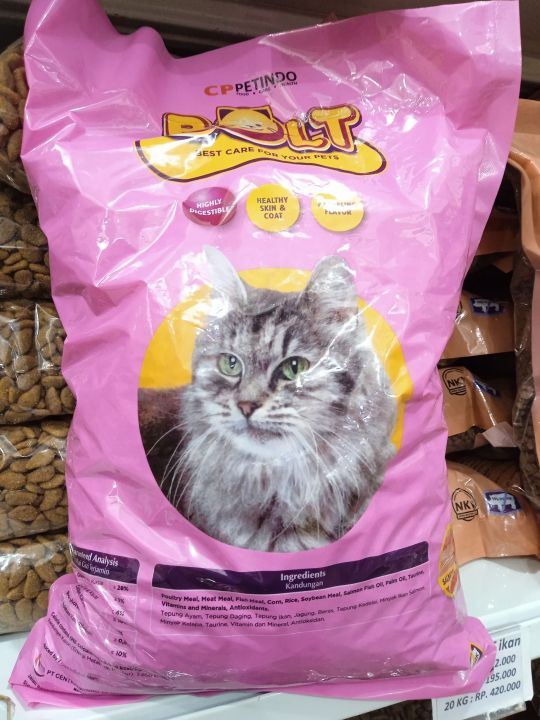 bolt cat salmon repack 800gr makanan kucing | Lazada Indonesia