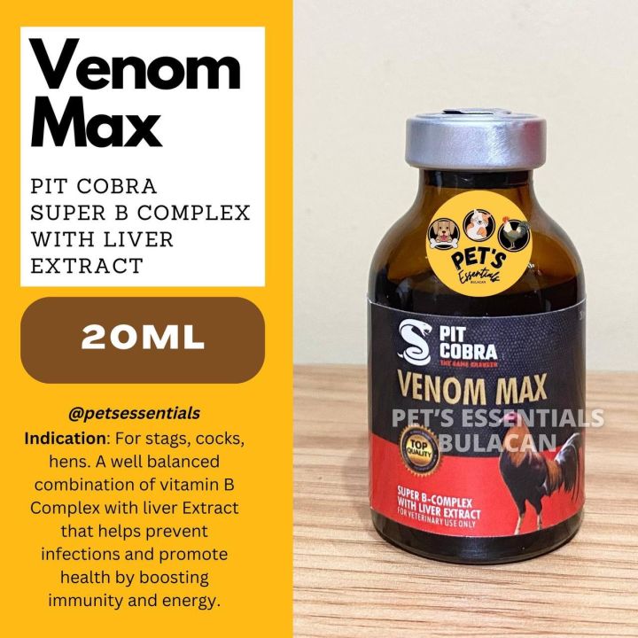 Venom Max Pit Cobra Super B- Complex with Liver Extract 20ML | Lazada PH