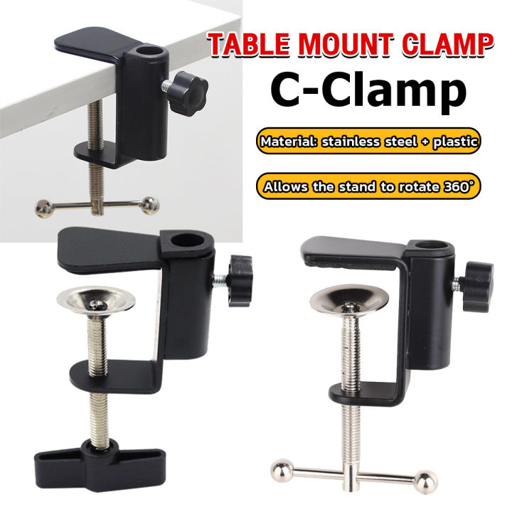 BIBLIO BIBLIO Black C-Clamp Desk Light Clamp Mount Holder Cantilever ...