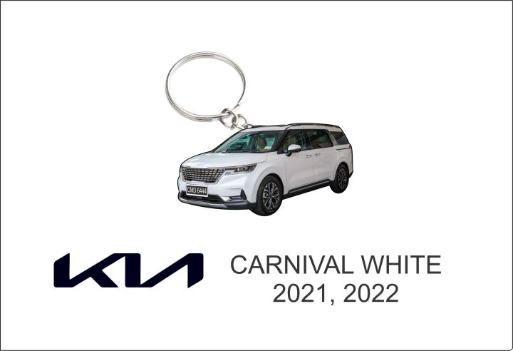 kia carnival white 2021 2022 keychain 2d | Lazada