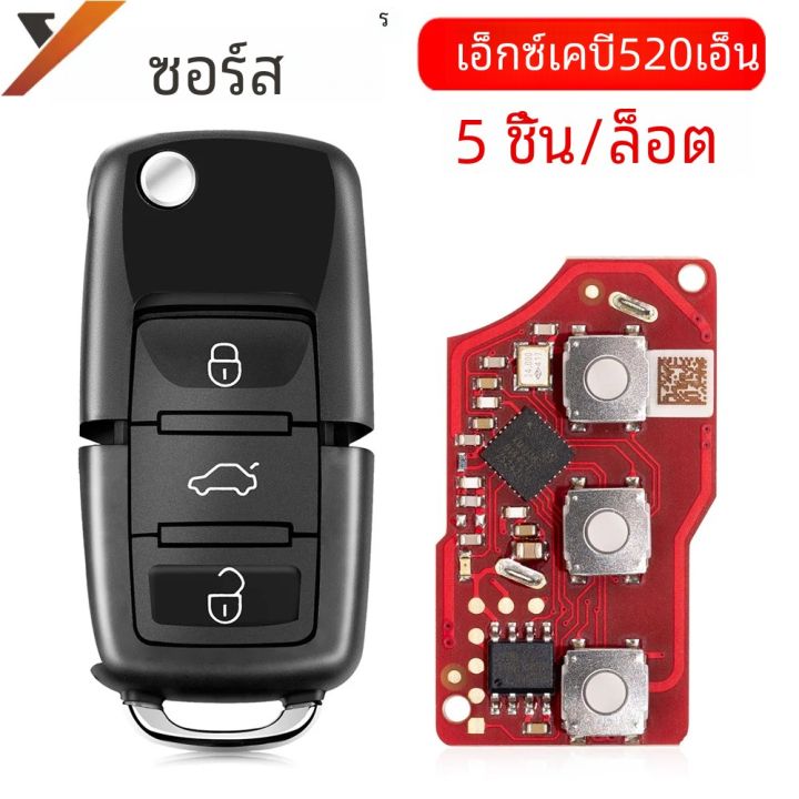 Xhorse XKB520EN 2nd Generation XKB501EN Wire Remote Key B5 ประเภท 5 ...