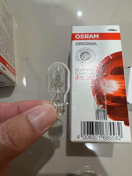 หลอดไฟรถยนต์ หลอดไฟเสียบกลาง osram 921 แท้ T15 w16w 12V 16w เป็นสินค้าแบ่งขายทางร้านจะใส่ถุง ...