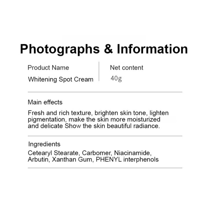 Cream Lighten Discoloration Ingredient Synersis Moisturizing Cream ...