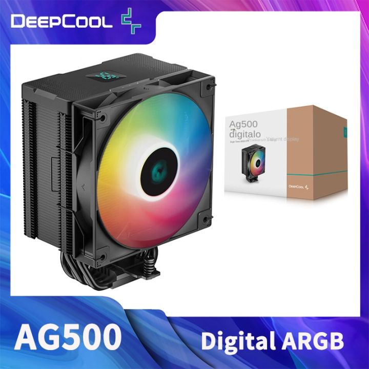 DeepCool AG500 Digital ARGB 5 Heat Pipe Cooling 120mm Fan Radiator Air ...