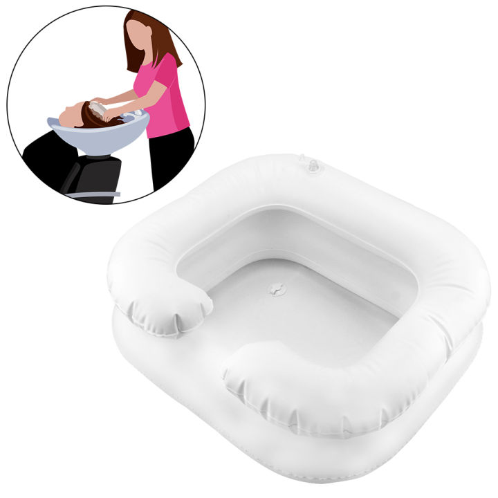 PVC Inflatable Shampoo Basin Tub With Drain Tube for The Disabled ...