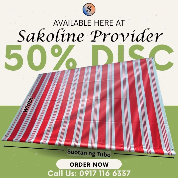 WITH ROPE 4x6 6x5 6x6 6x7 6x8 6x9 6x10 6x12 FEET Stripes Roll Up and ...