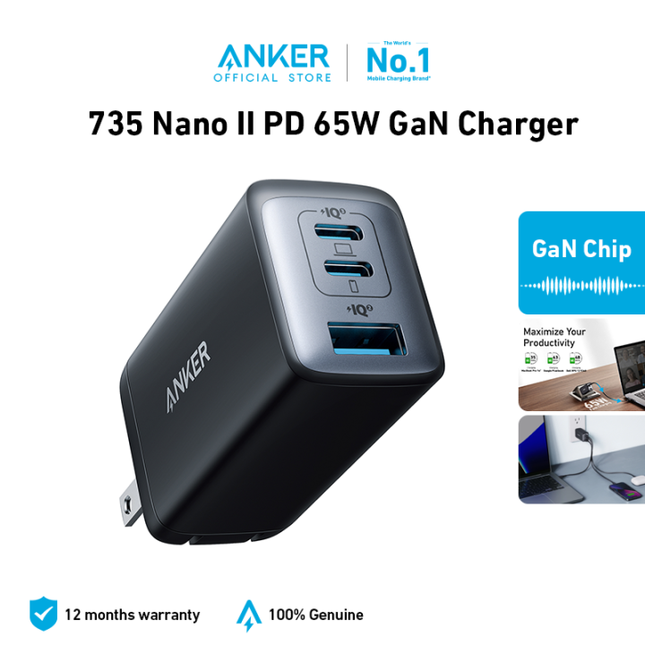 Anker 735 Nano II PD 65W Charger GaN 65W PPS 45W sfc 2.0 Type C Charger Fast Charger Android ...