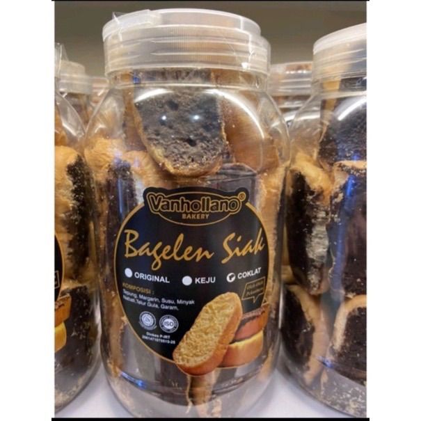 ROTI BAGELEN SIAK RASA COKLAT , ORIGINAL TOPLES 330gram Vanhollano ...